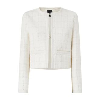 Pinko Casual Wei&szlig;e Baumwoll-Polyester-Jacke - - Jackets - Damen - Wei&szlig; - XL