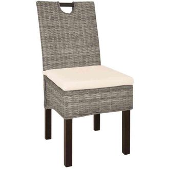 vidaXL Esszimmerst&uuml;hle 6 Stk. Kubu-Rattan Mangoholz Vidaxl