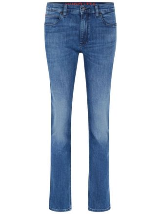 HUGO BOSS jean slim &agrave; taille mi-haute - Bleu