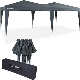 Deuba Tonnelle de jardin 3x6m Pop-Up imperméable Protection uv 50+ Sac de transport inclus - Couleur au choix Anthracite