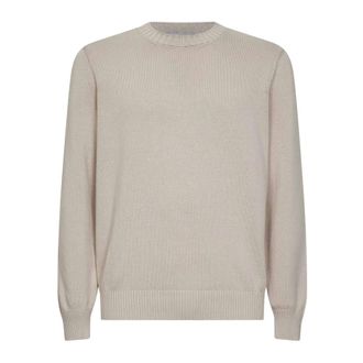 D4.0 Rundhals-Pullover - - Knitwear - Herren - Beige - M
