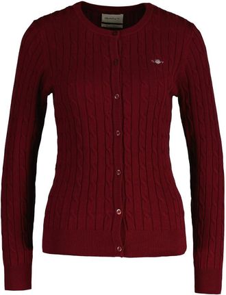 GANT Damen Stretch Cotton Cable Cardigan Strickjacke, PLUMPED RED, Small