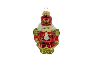 Krebs Glas Lauscha Weihnachtsdekoration/Christbaumschmuck aus Glas - Minifigur Nussknacker - Weihnachtlicher Stil - Gr&ouml;&szlig;e: ca. 9 cm