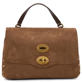 Zanellato Womens Shoulder Bag Postina Brown Leather Calfskin Tote