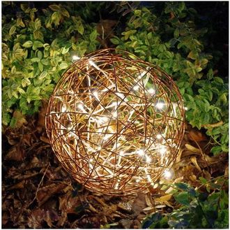 Best Season LED-3D-Kugel Galax Fun, Ockergelb, Alu, 30 cm