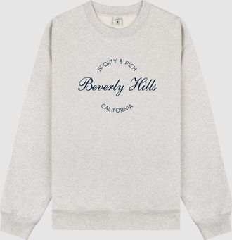 Sporty & Rich Pull Beverly Script Heather Gray