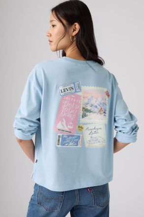 Levi's T Shirt Graphique Manche Longue Vintage - Femme - Bleu / Meet Me At The Lodge Angel Falls - XS