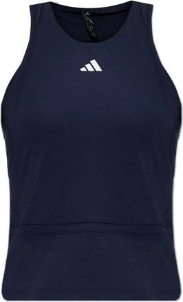 adidas Femme, Sport, Bleu, Taille: 44 FR Top imprim&eacute; avec logo
