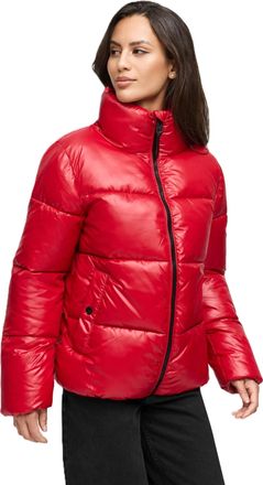 Marikoo Damen Winterjacke (S-3XL) - gesteppt, hochschlie&szlig;ender Kragen, leicht - N071 - DeepRed Gr&ouml;&szlig;e XXL - Gr.XXL