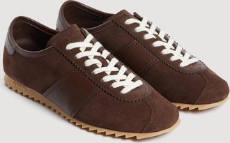 Sandro Baskets basses en cuir et su&egrave;de