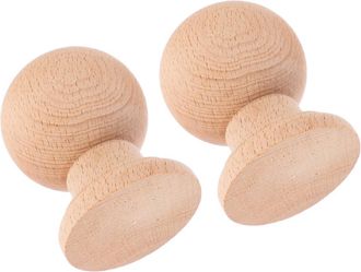 BESPORTBLE HIAKDOFT 2 St&uuml;ck Unlackierte Holz dekor Kappen Runde Holzpfosten Abschlusskappen f&uuml;r Treppen Bettrahmen Gardinenstangen Vielseitige DIY Holzornamente 