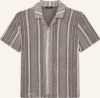 Reiss Reiss H&auml;kelhemd Aetos Comfort Fit braun