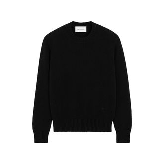 Ami Crewneck Cashmere Sweater With Ami De Coeur