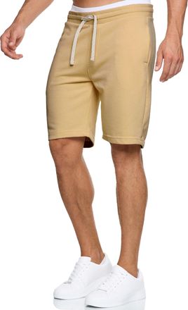 Indicode Herren Aldrich Sweatshorts mit Kordelzug | Herrenshorts Sportshorts für Männer XL, Sand