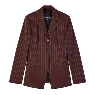 Patrizia Pepe Pinstripe Blazer - - Jackets - Damen - Braun - M