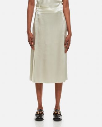 Bottega Veneta Fluid Satin Midirock