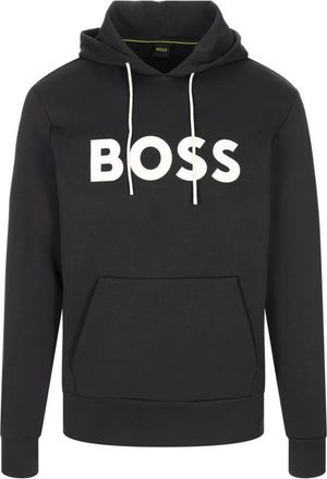 HUGO BOSS Homme, Sweatshirts et sweats à capuche, Noir, Taille: M Pull Noir avec Doublure de Poche en Élasthanne