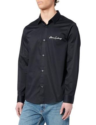 A|X Armani Exchange Essential, Logo Signature T-Shirt, Bleu fonc&eacute;, S Hommes