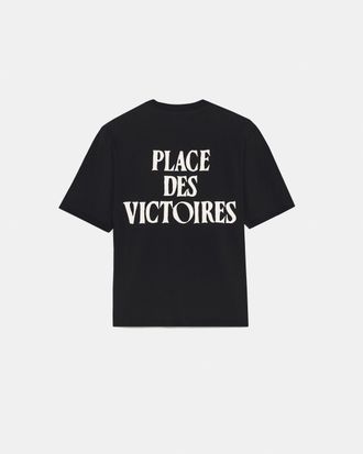Ami Ami Paris - T-shirt noir imprim&eacute; en coton Place des Victoires Noir - Taille : XXL - Unisex