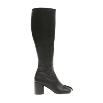 Maison Margiela Femme, Chaussures, Noir, Taille: 38 EU Anatomic Stitch Leather Bottes