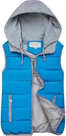 Generic 2026 Veste Femme Hiver Couleur Pure avec Capuche sans Manches - Manteau Femme Hiver Chaud Fermeture &Eacute;clair avec Poches Randonn&eacute;e Legere Unique Manteau