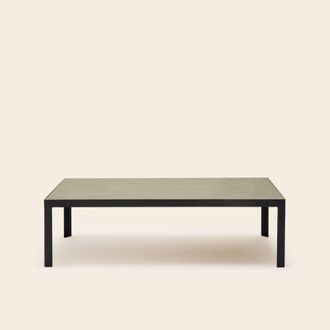 Madura Table Basse Orelia Argile verte et m&eacute;tal noir - VERT