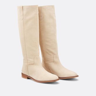 La Redoute Collections Bottes Esprit Cavalière En Cuir Suédé