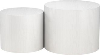Vicco Set de tables basses Giva, Blanc, 48 x 48 cm, Vicco