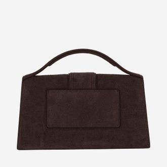 Jacquemus Womens Shoulder Bag Le Bambino Brown Suede