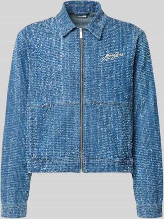 Karl Kani Regular Fit Jacke in Denim-Optik mit Strukturmuster