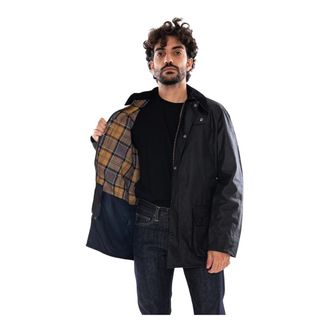 Barbour Ashby Wax Jacket - Homme - Vestes - Bleu - Taille: L