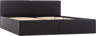 vidaXL Stauraumbett Hydraulisch Schwarz Kunstleder 160×200cm Vidaxl
