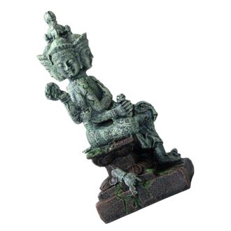 Minkissy Aquarium Landschaftsbau Buddha-Statue Mini Sitzender Buddha-Ornament Antike Tempeldekoration Buddhismus Figur Garnelenlaichstatue Aquarium- Buddha-sta