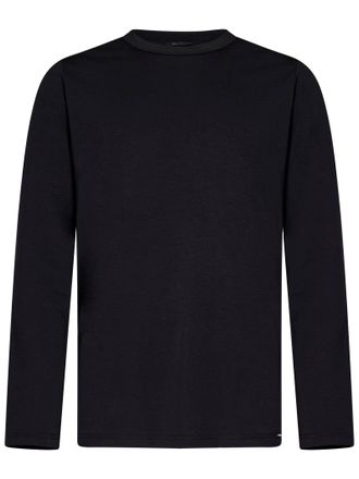 Tom Ford Ribbed Crewneck Modal-Cotton Blend T-Shirt - Black