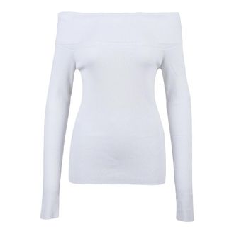 Liu Jo Geripptes Rundhals-Strickoberteil - - Knitwear - Damen - Wei&szlig; - M