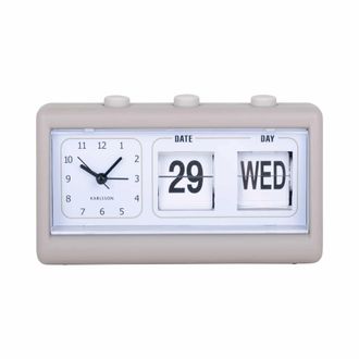 Karlsson [DL Alarm Clock Data Flip Rubberized Dark Grey