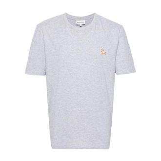Maison Kitsun&eacute; Fox T-Shirt - - Tops - Herren - Grau - S