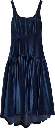 Alice & Olivia robe mi-longue Diana en velours - Bleu
