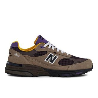 New Balance Unisexe Made in USA 993 en Marron/Mauve, Suède/Mesh, Taille 38.5 Large