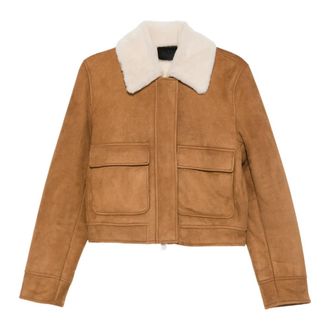 Dondup Shearling Montone Zip - - Jackets - Damen - Braun - M