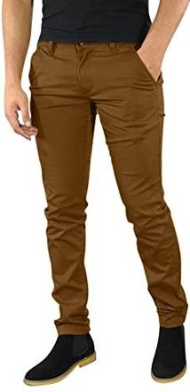 Generic Pantalon chino pour homme - Coupe ajust&eacute;e - &Eacute;lastique - Pantalon de travail serr&eacute; - Avec poches lat&eacute;rales - Pantalon softshell - Couleur unie - Pantal