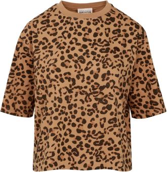 Semicouture Femme, Tops, Multicolore, Taille: 42 FR T-Shirt Imprim&eacute; L&eacute;opard
