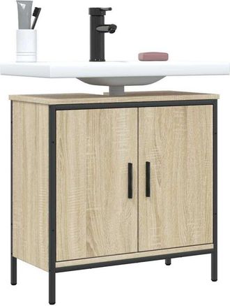 vidaXL Vidaxl - Armoire lavabo de salle de bain ch&ecirc;ne sonoma 60x30x60 cm