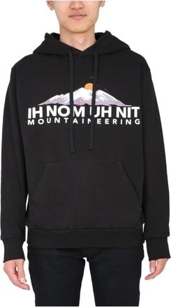 Ih Nom Uh Nit IH NOM UH Nit, Homme, Sweatshirts et sweats &agrave; capuche, Noir, Taille: L Graphic Print Sweat &agrave; capuche