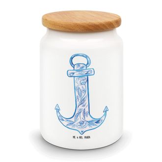 Mr. & Mrs. Panda Keksdose Anker Blau - Geschenk, Lustige Sprüche, zuckerdose, aufbewahrungsbehälter, Aufbewahrungsdosen, Vorratsdosen, Dose