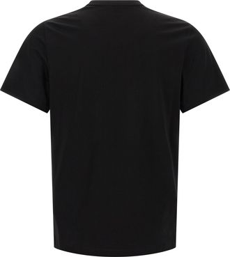 Moncler Logo-Patch Cotton T-Shirt - Black