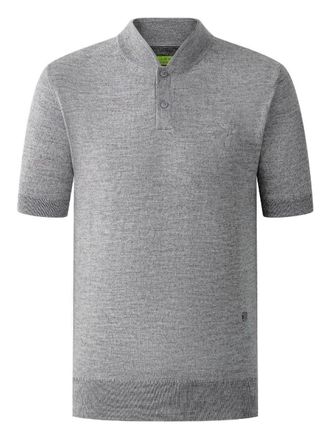 Shanghai Tang polo en laine à logo - Gris