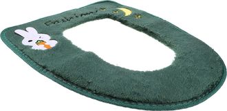 NUOBESTY DIYEAH Toilettensitzbezug Pl&uuml;sch mit Rei&szlig;verschluss Waschbare Toilettensitzauflage f&uuml;r Haushalt Hautfreundlich und Komfortabel mit Griff und PU R&uuml;ckse