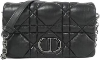 Dior Pre-owned Caro Calf Shoulder Bag - Femme - Pre-owned - Noir - Taille: ONE Size