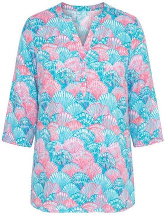 Angel Of Style Longbluse Bluse A-Linie Muschel-Muster 3/4-&Auml;rmel